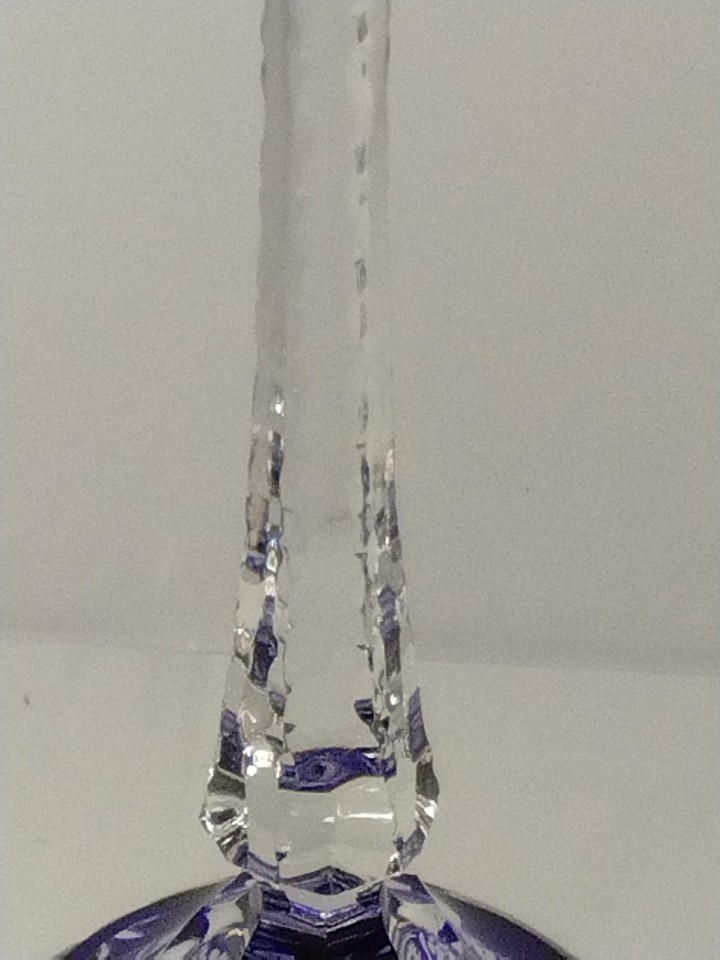 VTG Nachtmann Traube Crystal Hock Wine Glass Cobalt Blue Cut-to-Clear 8 ...