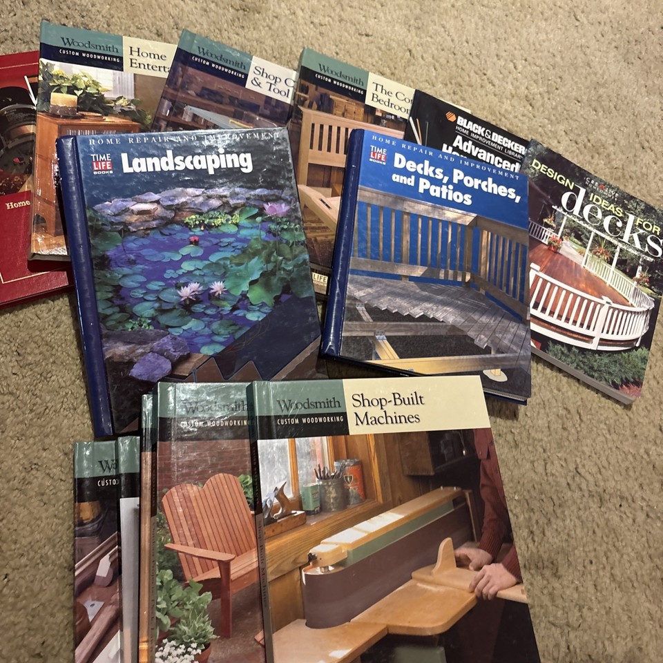 Time Life Books Woodsmith Woodworking & More Lot Of 13 Indoor Outdoor ...