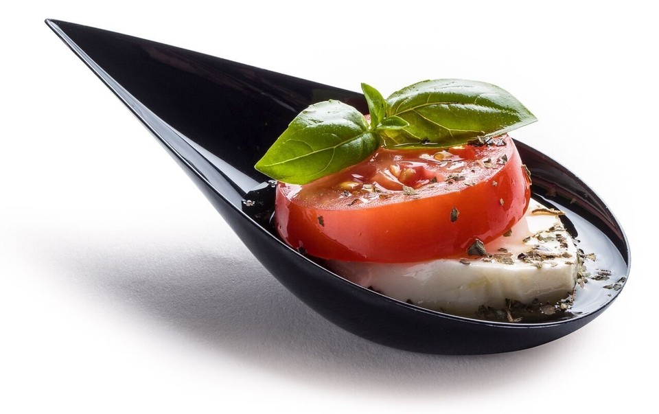 zappy - 100 Black 4 inches Plastic Tear Drop Appetizer .51 oz Spoon, | eBay