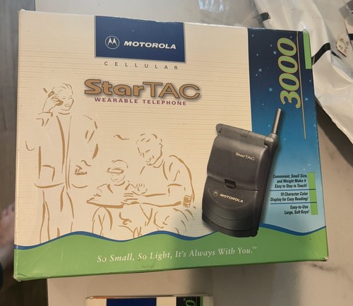 StarTAC 3000 Motorola Flip Phone with Box Charger Clip TESTED & WORKS ...