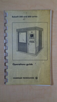 Charmilles Robofil 300 and 500 Series Operations Guide 7C B4 | eBay
