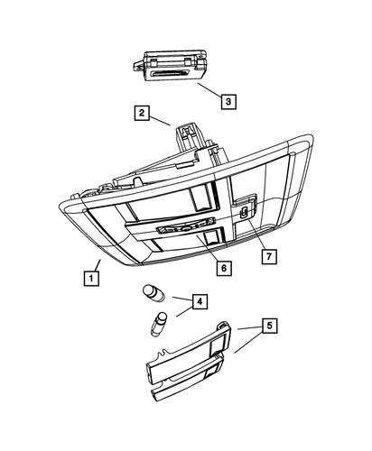 Genuine Mopar Overhead Console Housing 1LC21DW1AA | eBay