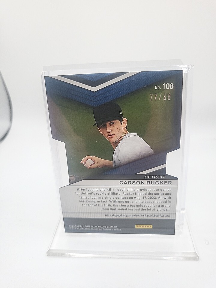 Carson Rucker -2023 Panini Elite Extra Edition Die Cut Apirations Blue ...