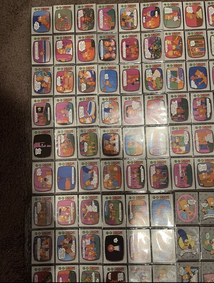 1990 Topps The Simpsons Cards Complete 88 cards+22 stickers Pristine In ...