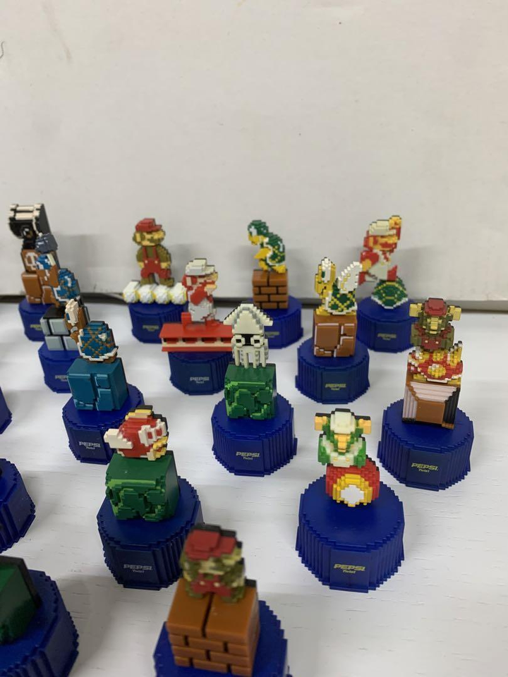 Nintendo Super Mario Brothers Pepsi Bottle Cap Figure 30 types Complete ...