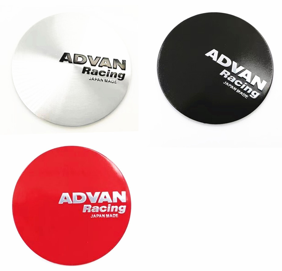 4Pcs 56mm Advan Racing Wheel Center Rim Cap Hub Sticker Emblem Badge 3 ...
