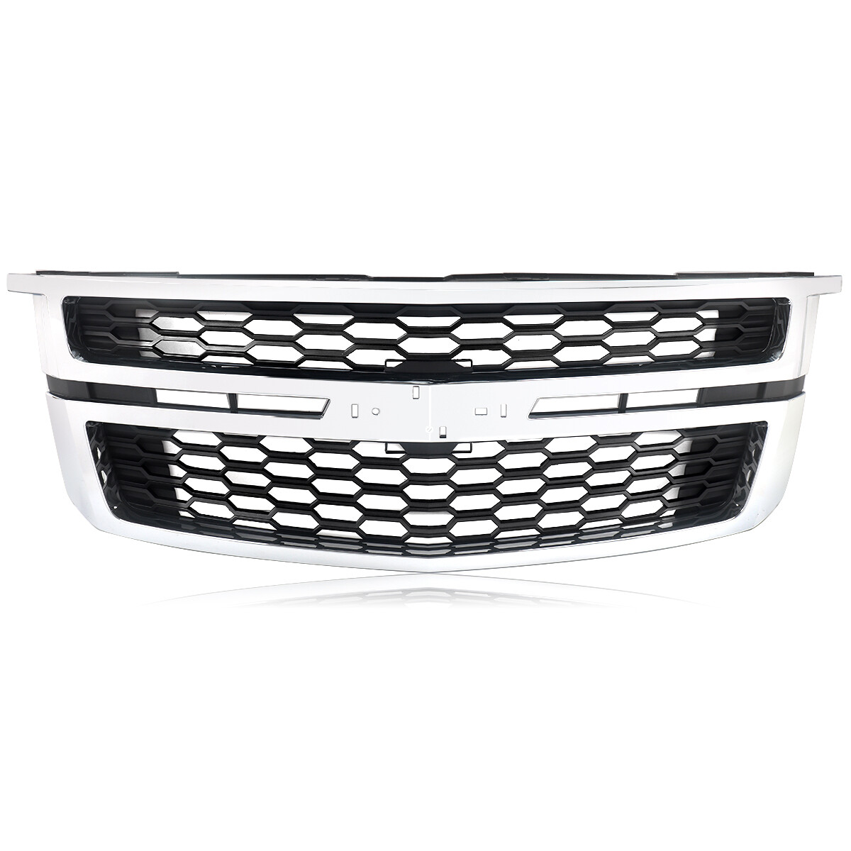 For 2015-2020 Chevrolet Tahoe Suburban Front Upper Grille Chrome&Black ...