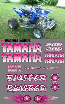 Yamaha BLASTER PINK DIGITAL FULL CUSTOM 16pc Decals Graphics ...