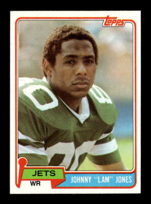 1981 Topps #16 Johnny "Lam" Jones New York Jets Rookie RC NM-MT Card ...