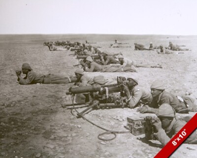 WORLD WAR 1 WWI OTTOMAN MACHINE GUN LINE IN DESERT PHOTO REAL CANVAS ...