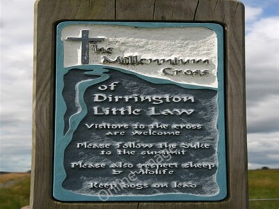 Photo 6x4 The Dirrington Little Law marker post Bogpark Burn A close up ...
