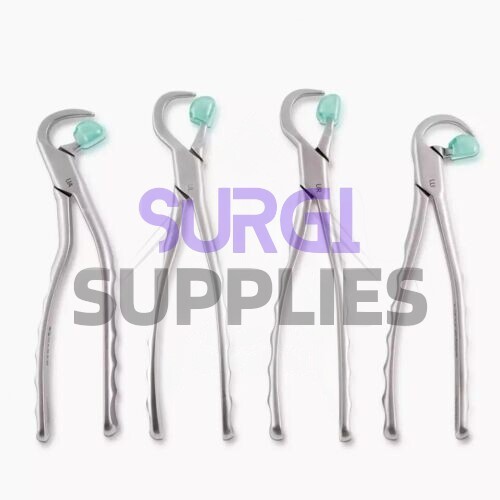 Dental Extraction Forceps Standard Series Set of 4 Pcs 40 Bumpers Free ...