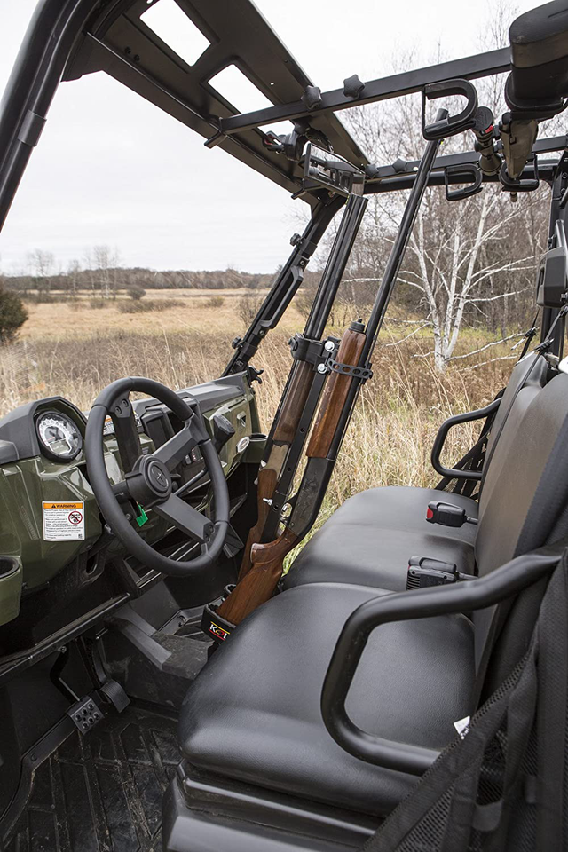 UTV Vertical Gun Rack 2 Rifle Shotgun UTV Floor Mount Adjustable Height ...
