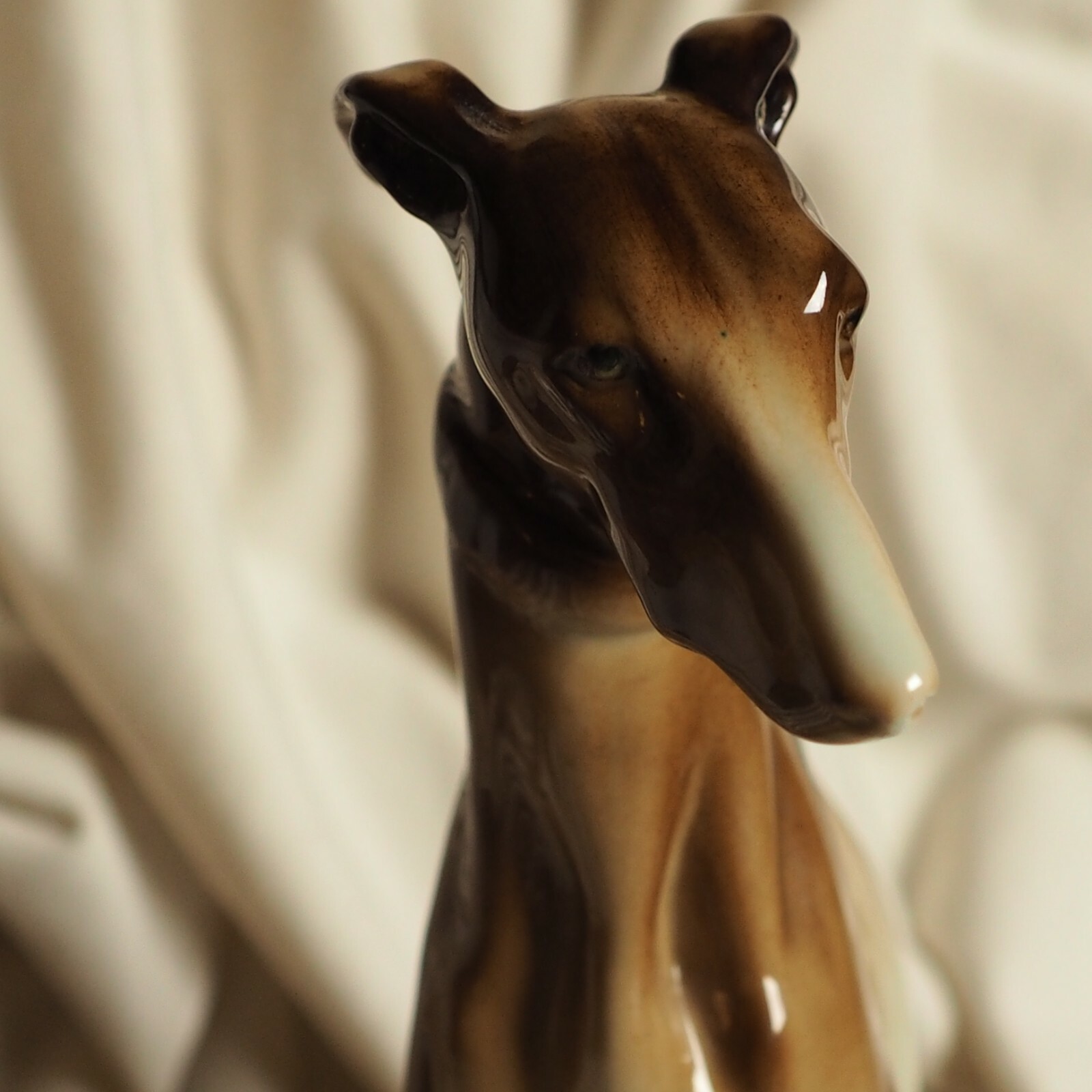 Antique Zsolnay Porcelain Greyhound Dog Pet Hunter Animal Hungary ...