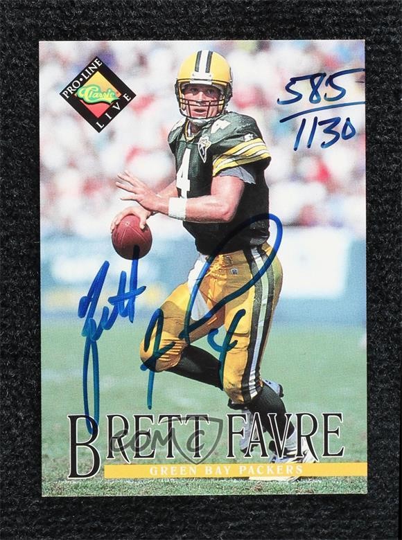 1994 Classic Pro Line Live Auto /1130 Brett Favre Auto HOF | eBay