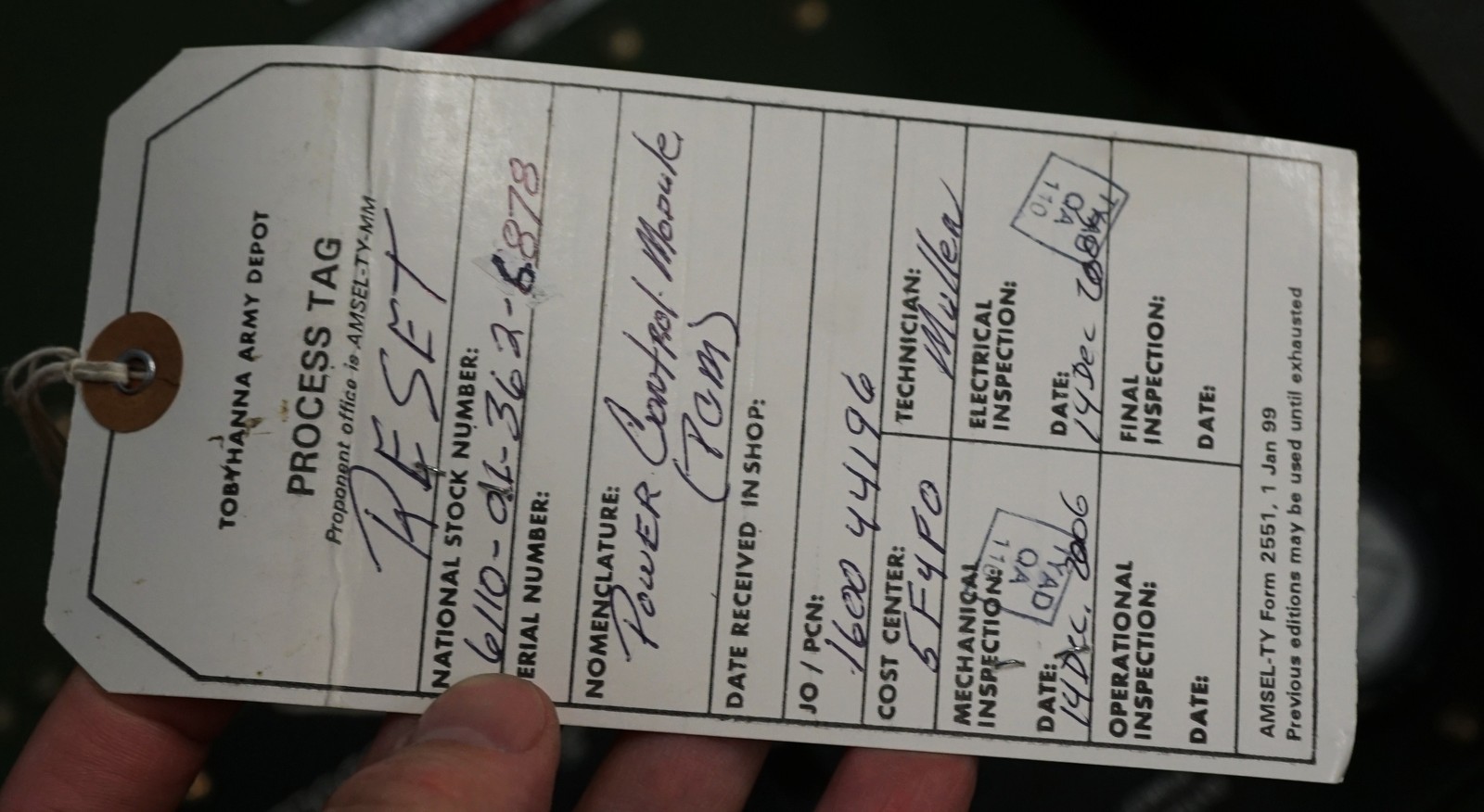 MILITARY J-6081 POWER BREAKER PANEL 120 VAC & 28 VDC MK-2722/G VAN ...