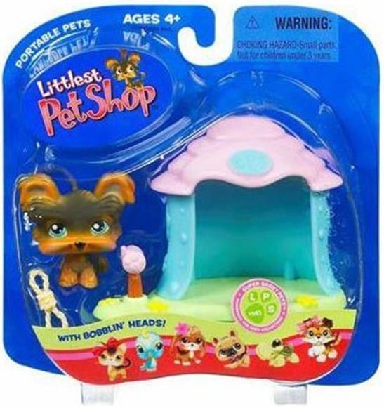 Littlest Pet Shop Super Rare Portable YORKI w/ Dog House lot #141 ...