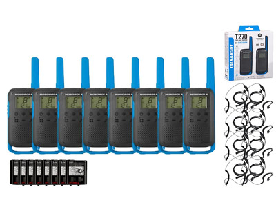 Motorola Talkabout T270 Two Way Radio FRS Walkie Talkies with Earpieces ...
