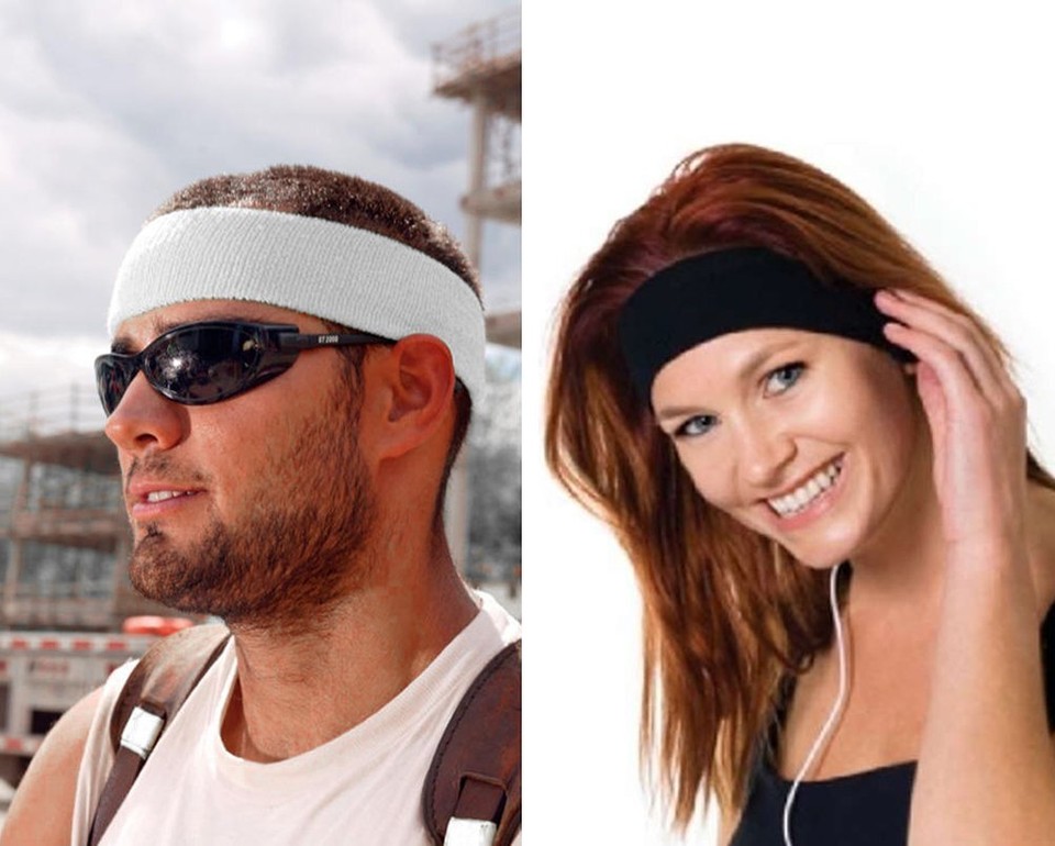 3 Pack Moisture Wicking Sweatband Terry Cloth Headband for Sports ...