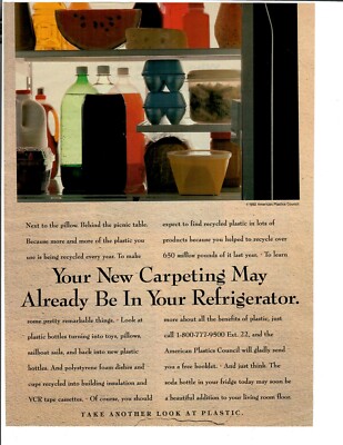 1993 American Plastics Council Magazine Print Ad Plastic Recycling ...