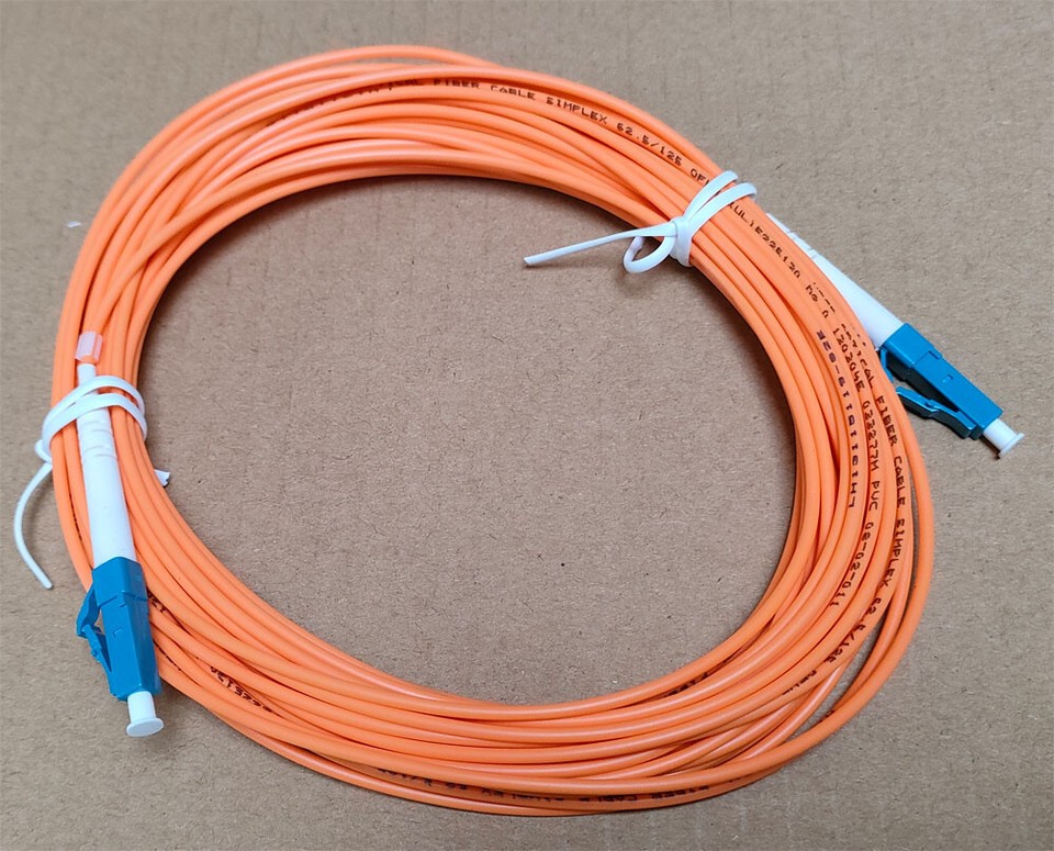 Glasfaser Fiber optics 10m simplex LWL cable LC LC Kabel 62.5/125 ...