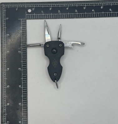 GH Keychain Pocket Multi-Tool Stainless Steel with LED Flashlight 6 in ...