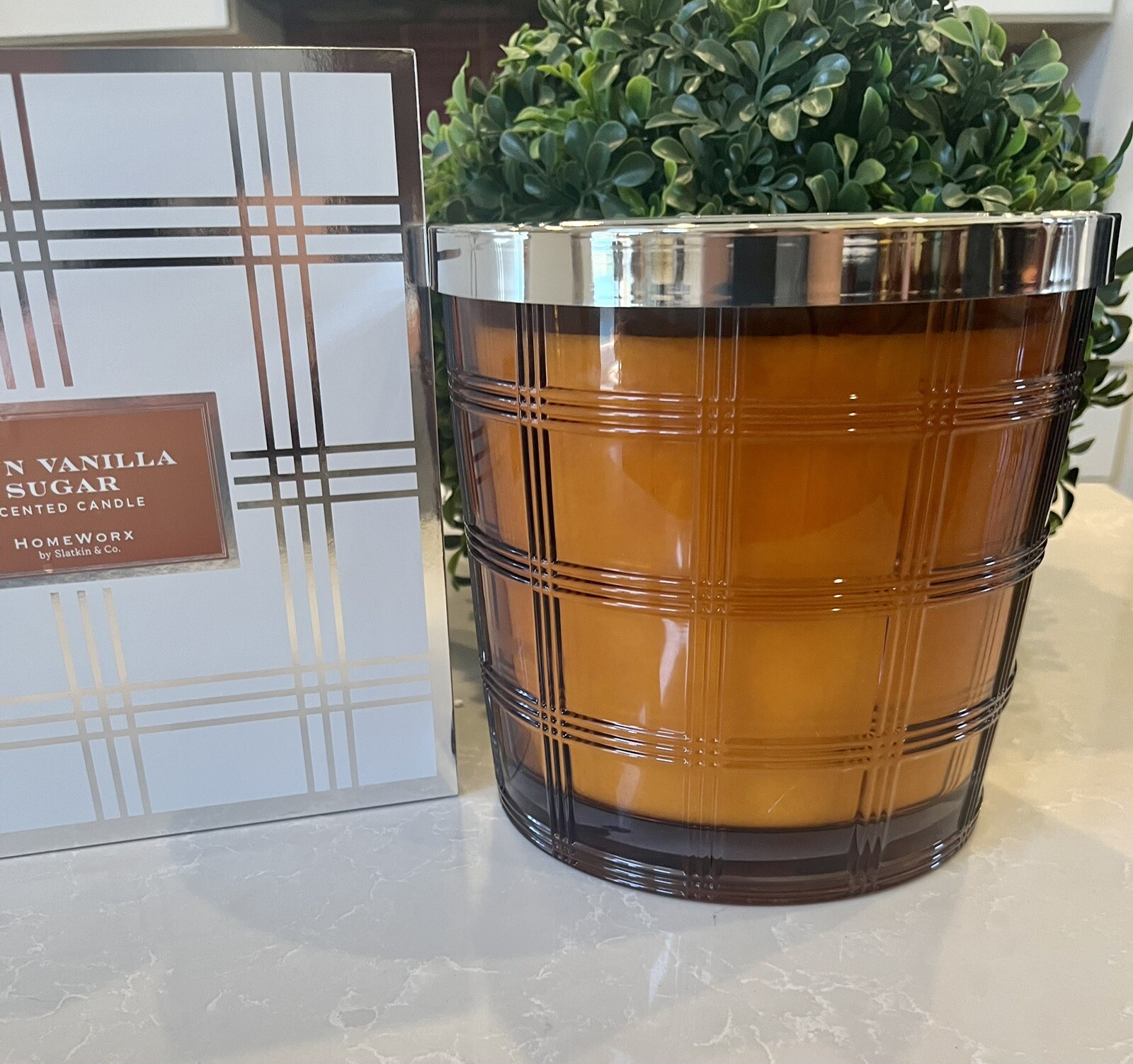 HomeWorx by Slatkin & Co. 80 oz Spun Vanilla Sugar Luxe 5-Wick Candle ...
