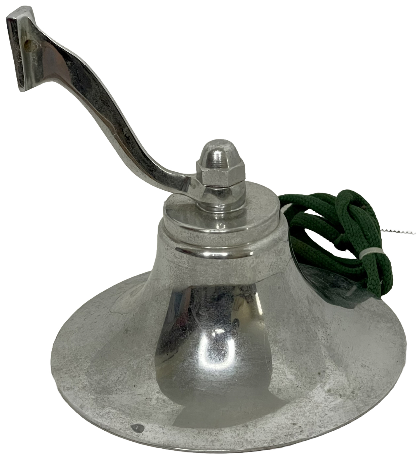 CHROME PLATED BRASS SHIP WATCH DECK BELL 3" HIGH 6" DIAMETER UNMARKED ...