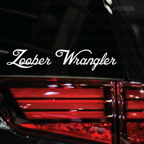 Zoober Wrangler Decals - motorcar window sticker, 6 year vinyl, vivid ...