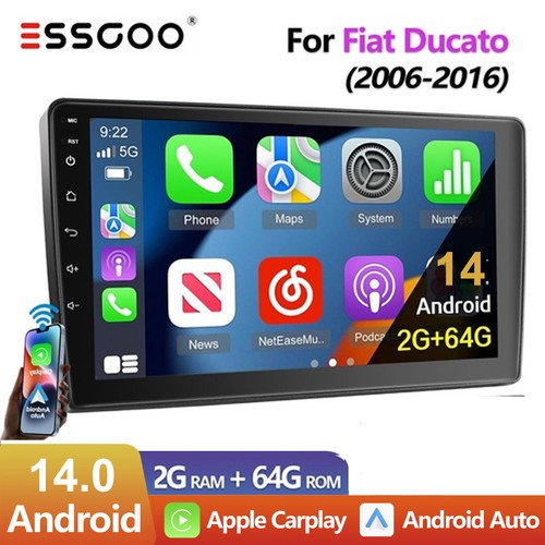 For Fiat Ducato 2007-2015 Car Stereo Android 14 Carplay Radio Head Unit ...
