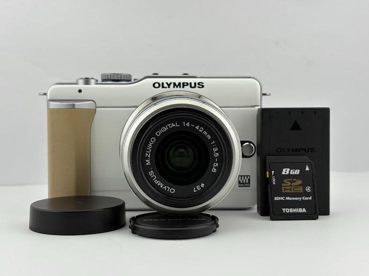 Olympus PEN E-PL1 White 12.3MP Mirrorless digital camera w/14-42mm Lens ...