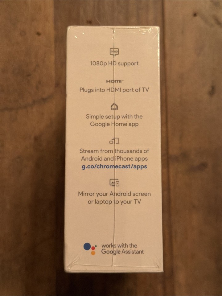 New Sealed Google Chromecast 3rd Generation Streaming Media Player ...