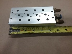 SMC PNEUMATIC MANIFOLD BASE BLOCK AIR DISTRIBUTION ALUMINUM #15F52 | eBay