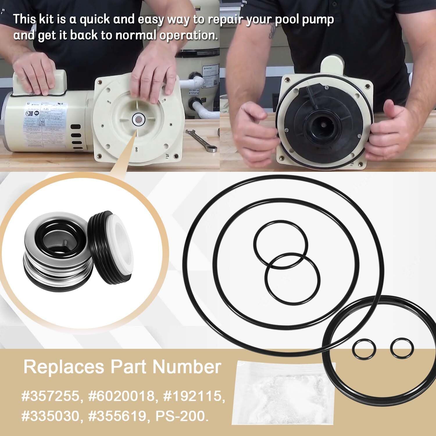 O-Ring Rebuild Repair Kit Fit for Pentair SuperFLo and SuperMax Pumps ...