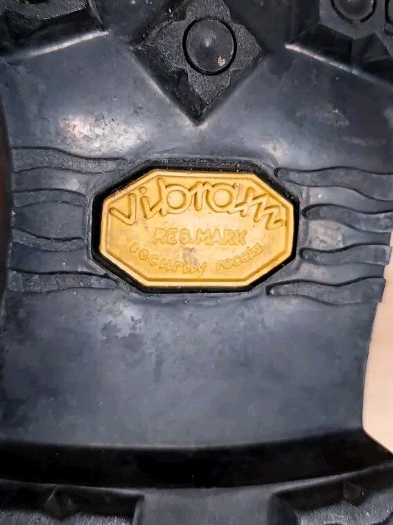 Vintage Boots Moc Toe Leather Work Vibram Roccia Triple Stitch Mens 8 E ...