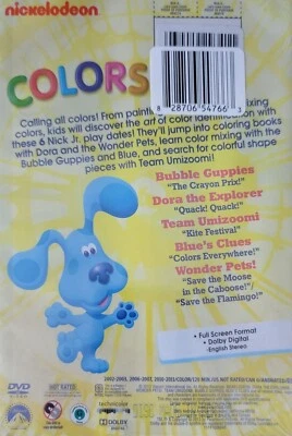 Nickelodeon Let's Learn Colors DVD Blues | Grelly USA