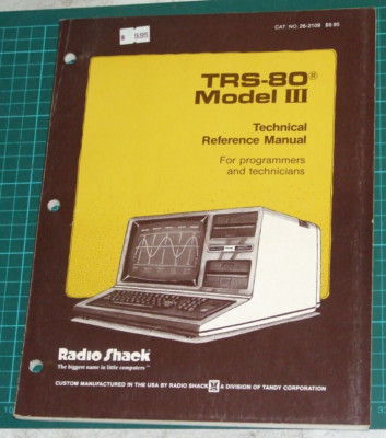 Tandy TRS-80 Model III Technical Reference manual 26-2109 | eBay Australia