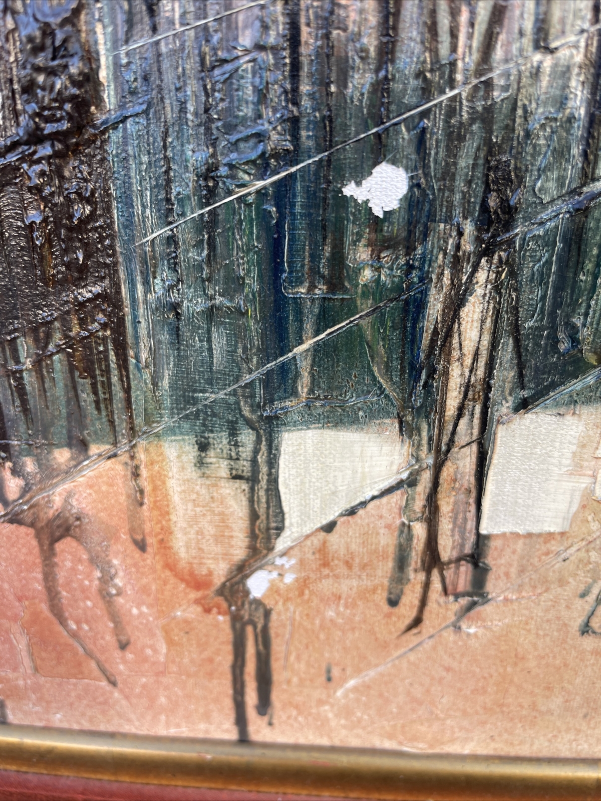 Regis de Bouvier de Cachard Abstract Expressionism Street Scene Oil ...