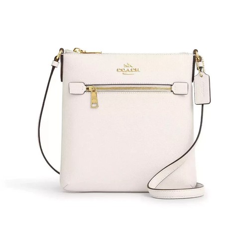 Coach C1556 Crossgrain Leather Rowan File Bag Crossbody Handbag Chalk ...