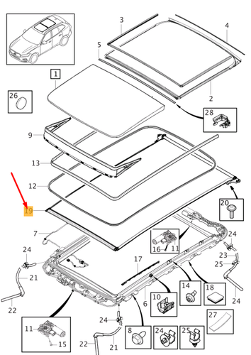 VOLVO XC60 MK2 Sunroof Cover Roller Blind 39824857 NEW GENUINE | eBay