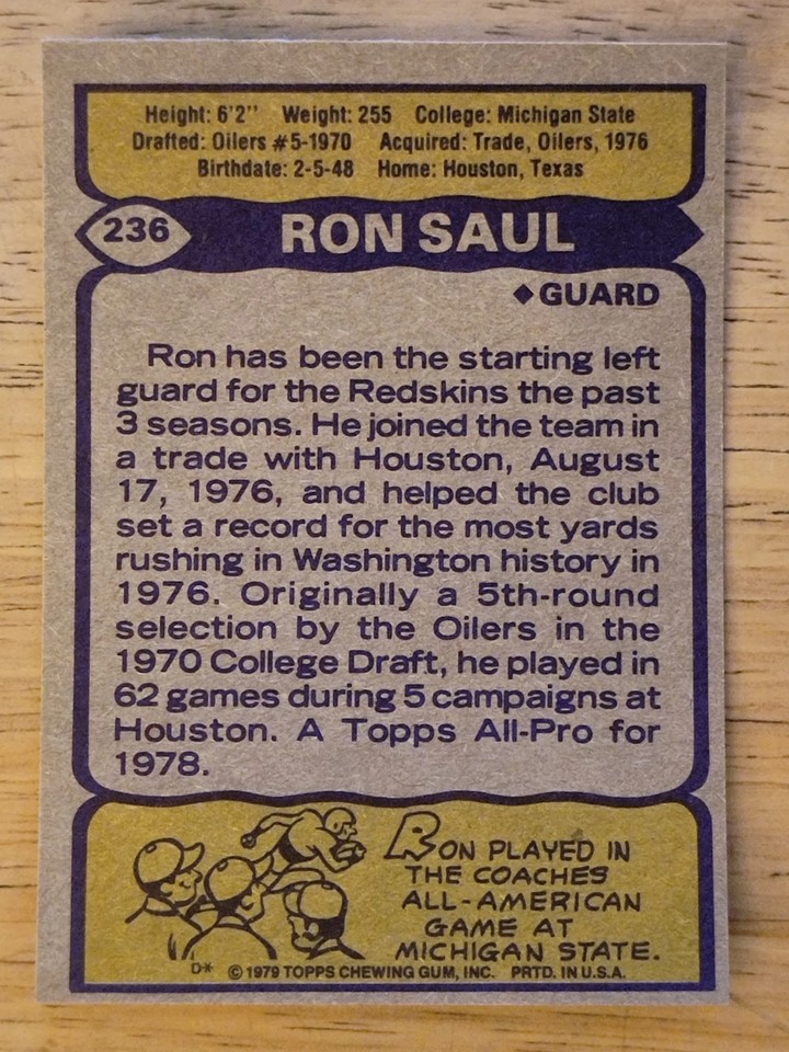 1979 Topps #236 Ron Saul AP (EXMT) | eBay