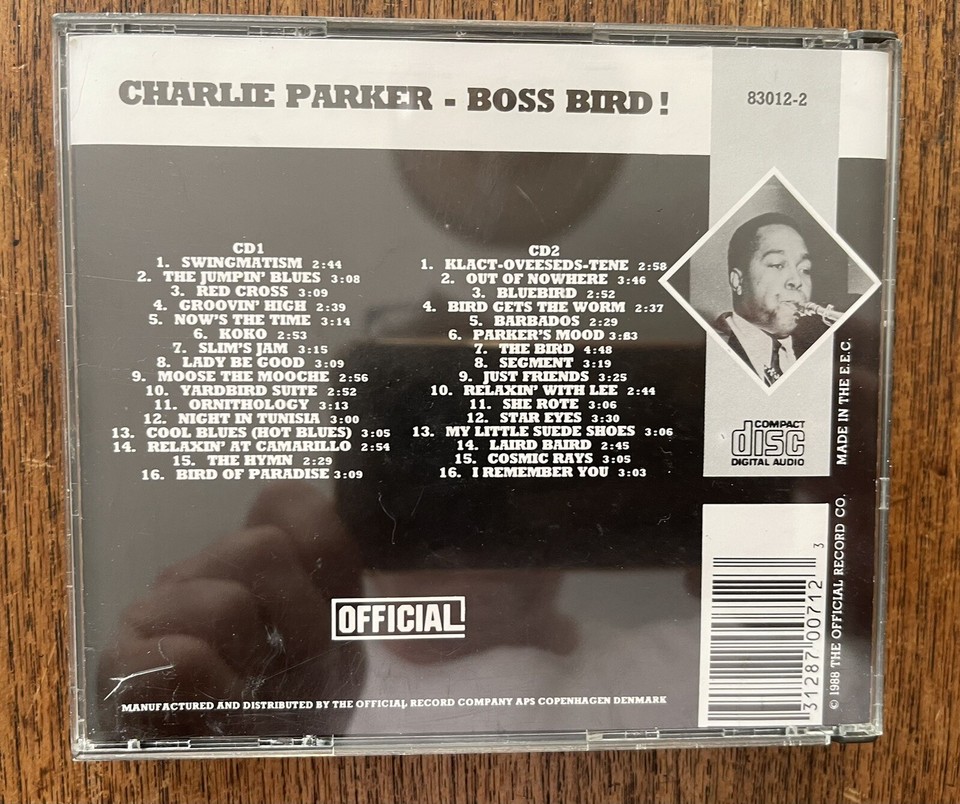 2 CD Boss Bird - Charlie PARKER - Ultra Rare USA Seller | eBay
