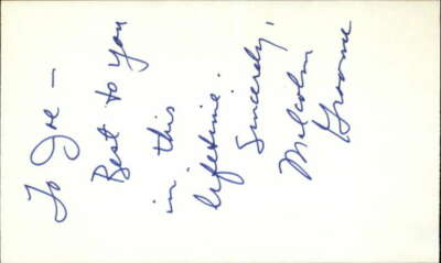 MALCOLM GROOME RYAN'S HOPE Signed 3"x5" Index Card | eBay