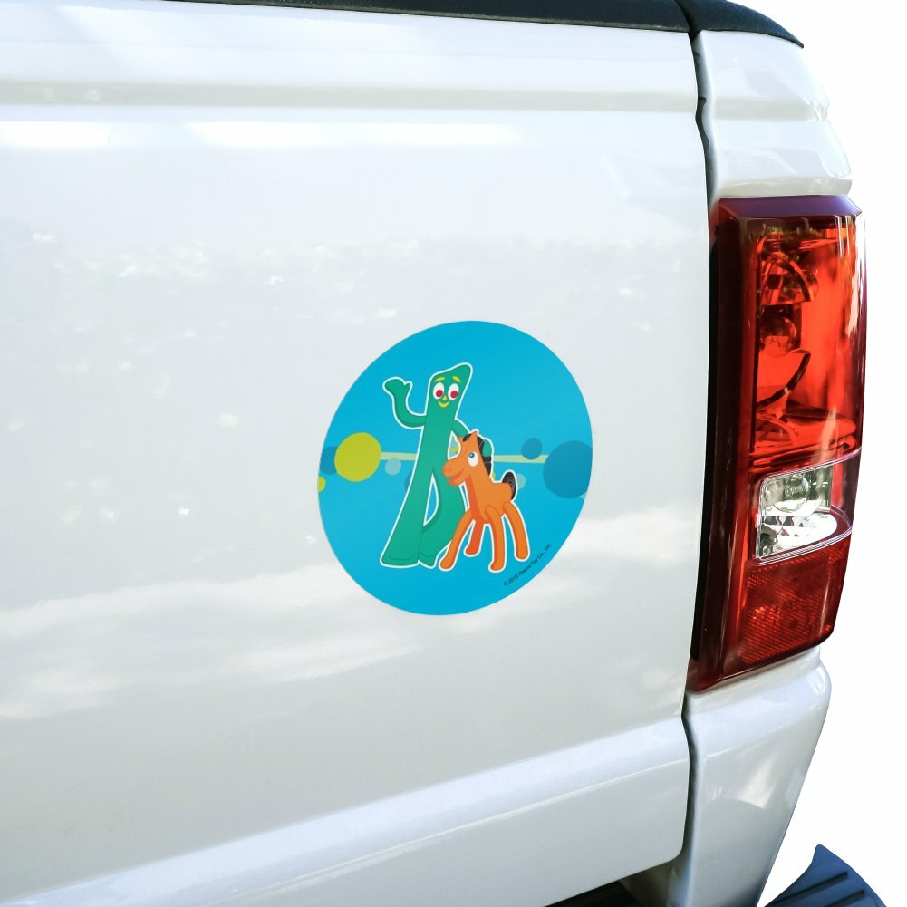 Gumby Pokey Bendy Buddies BFFs Circle Bumper Window Sticker | eBay