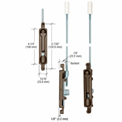 CRL Dark Bronze 1/8" Offset Flush Bolt DL2210DU18 | eBay