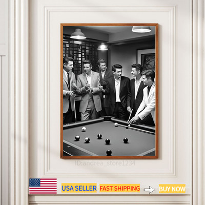 The Rat Pack Playing Pool in Oceans Eleven Premium Art Print | eBay