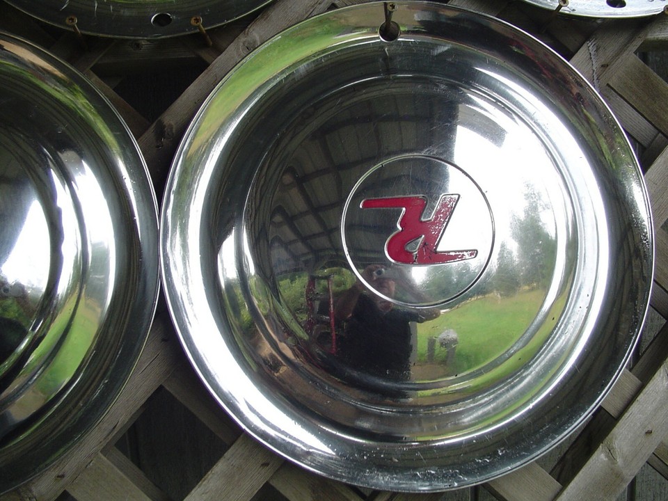 1954 54 NASH RAMBLER 15 IN. HUBCAPS WHEEL COVERS CENTER CAPS ANTIQUE ...