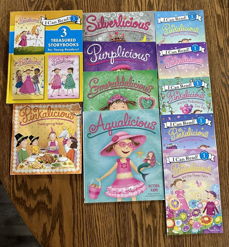 Pinkalicious Book Lot Of 11- I can read, Purplicious, Aqualicious ...