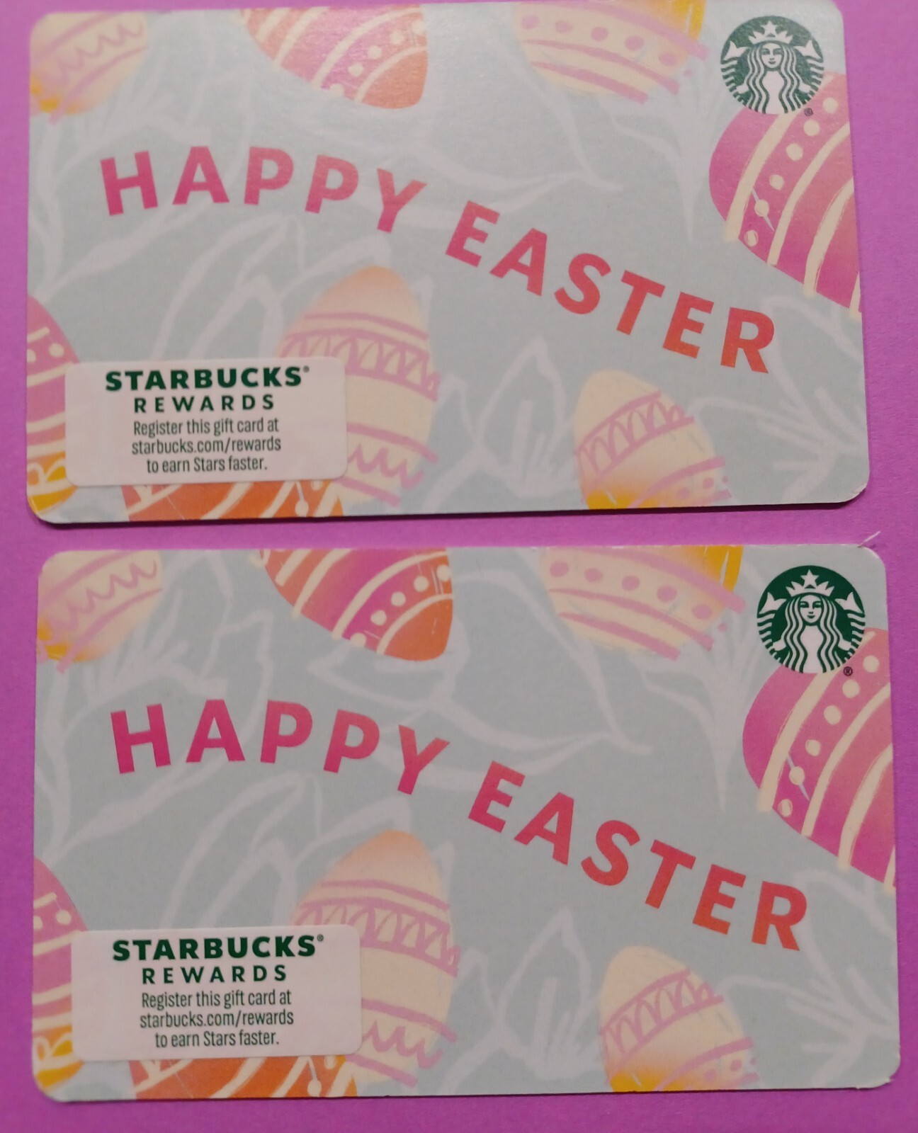 STARBUCKS CARDS 2023 " HAPPY EASTER " 2 CARDS 🐇 BRAND NEW 🐣 GREAT PRICE ...
