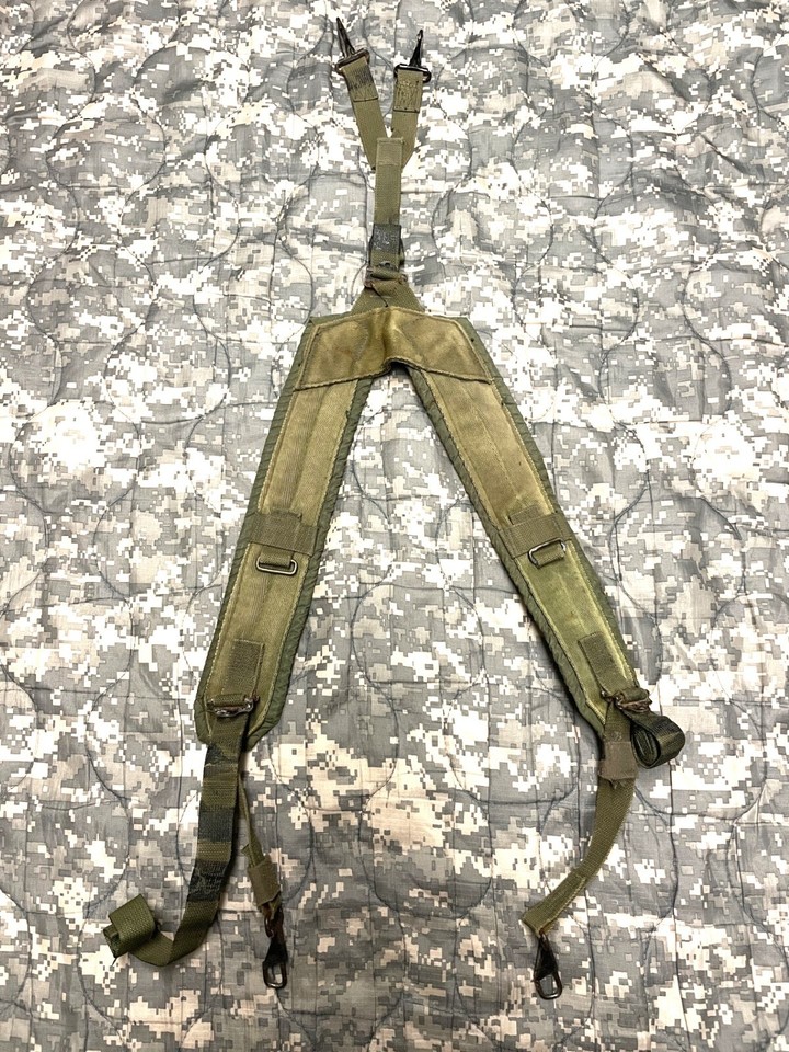 US ARMY ALICE LARGE GREY Buckle Pistol Belt, 2 Ammo Pouches, Suspenders ...